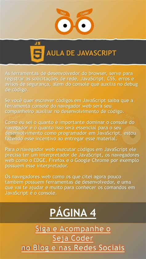 Javascript O Que São Ferramentas Do Navegador Web E Para Que Serve O Console Seja Coder