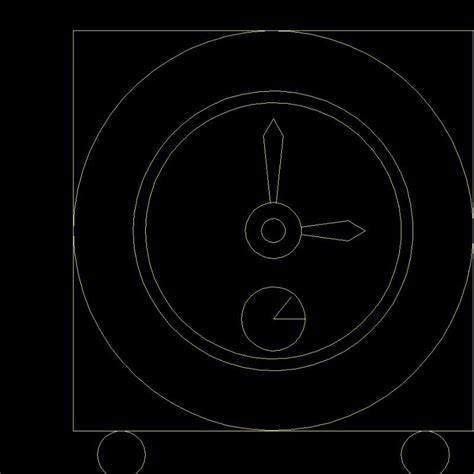 Wall Clock Dwg Block For Autocad • Designs Cad