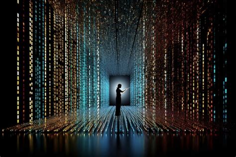 premium photo big data processing and calculating process