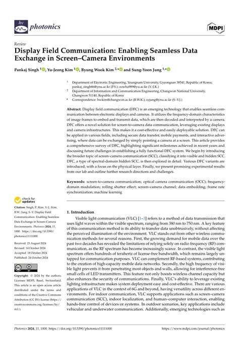 PDF Display Field Communication Enabling Seamless Data Exchange In ScreenCamera Environments