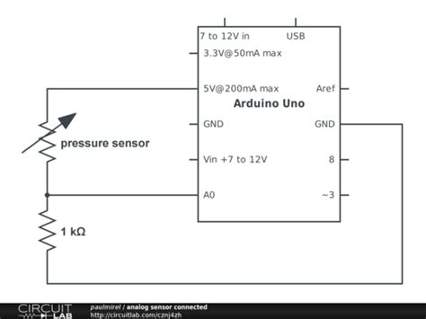 Analog Sensor Connected CircuitLab
