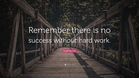 Sophocles Quote “remember There Is No Success Without Hard Work ”
