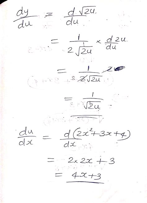 Solved Using The Leibniz Notation Apply The Chain Rule To Determine Dy Dx Course Hero