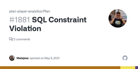 Sql Constraint Violation · Issue 1881 · Plan Player Analyticsplan