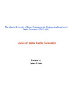 Lecture Water Quality Parameters Lecture Water Quality Parameters Pdf PDF PRO