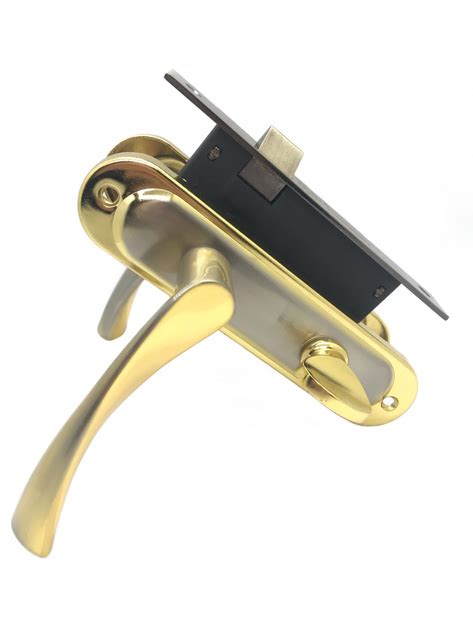 Врізний замок з засувкою для міжкімнатних дверей Unilock 62100 Bk Sn Gp