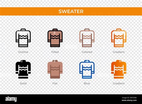 Sweater Icon In Different Style Sweater Vector Icons Designed In