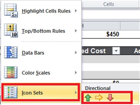 How To Use Icon Sets In Excel To Easily Track Your Spend