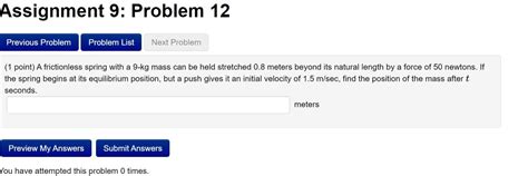 solved assignment 9 problem 12 previous problem problem