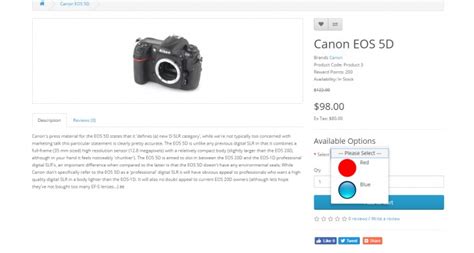 OpenCart Option Image On Product Page