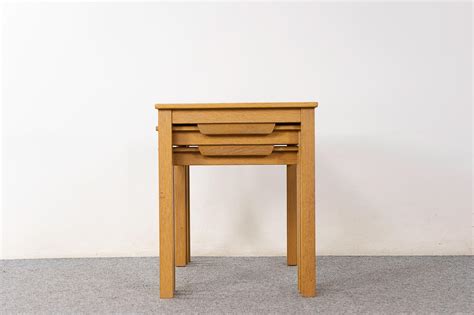 Vintage Scandinavian Oak Nesting Tables For Sale At 1stdibs