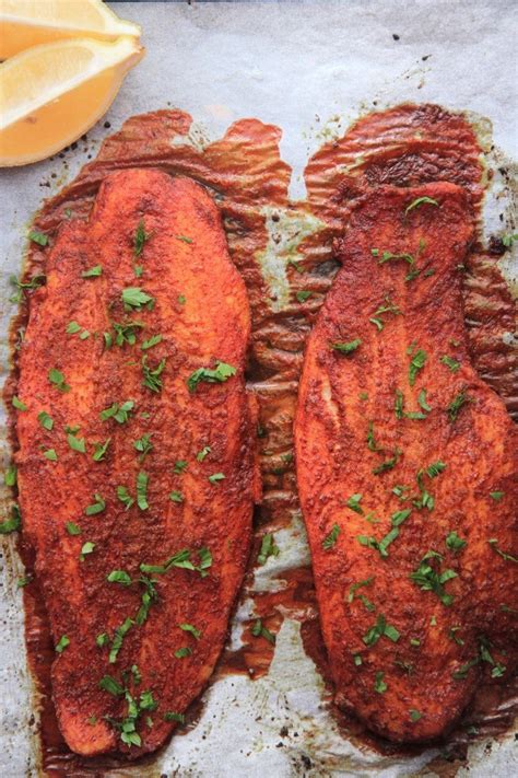 Tandoori Fish Oven Baked Til Golden Brown