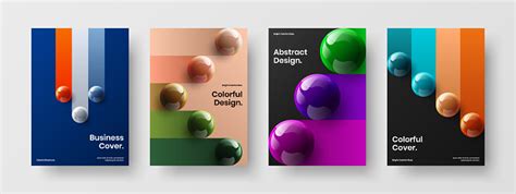 기하학적 사실적 구 연례 보고서 일러스트 세트 클린 브로셔 A4 디자인 벡터 레이아웃 구성 A4 용지에 대한 스톡 벡터 아트 및 기타 이미지 Istock