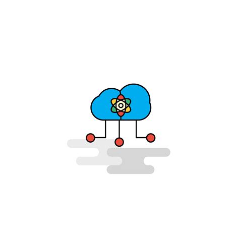 Flat Cloud Computing Icon Vector 14247711 Vector Art At Vecteezy