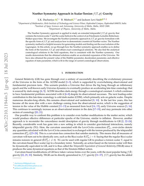Pdf Noether Symmetry Approach In Scalar Torsion Ftphi Gravity