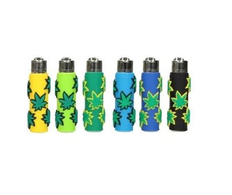Clipper Lighter Silicone Pop Cover Leaves Power Greens