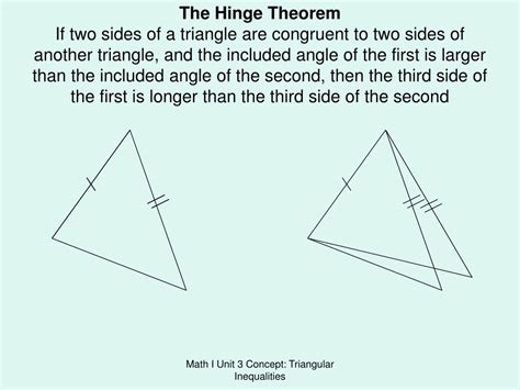 PPT The Hinge Theorem PowerPoint Presentation Free Download ID