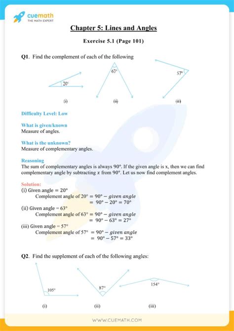 Lines And Angles Class 7 Worksheet With Answers Angleworksheets
