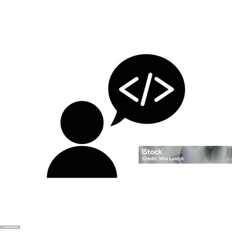 Programming Coding Icon Vector Programmer Coder Icon Software Sign Stock Illustration Download