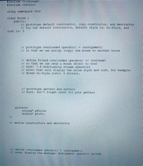 Solved Include Binclude Using Namespace Std Class House
