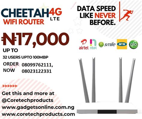 4g Lte Wireless Router For Ntel Mtn Glo 9mobile And Airtel Technology Market Nigeria
