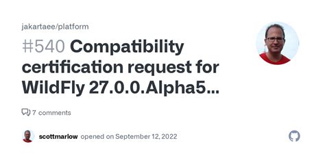 compatibility certification request for wildfly 27 0 0 alpha5 for web