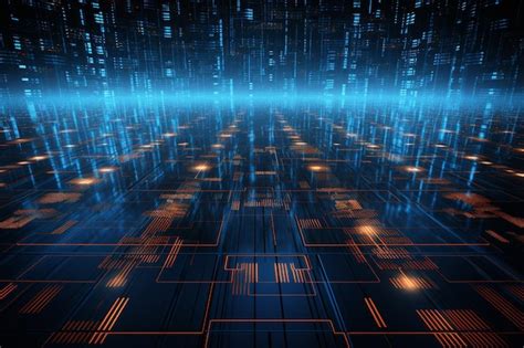 premium photo circuitry texture with binary data flow visualization