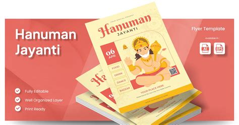 Hanuman Jayanti Flyer Template Print Templates Ft Hanuman And Jayanti