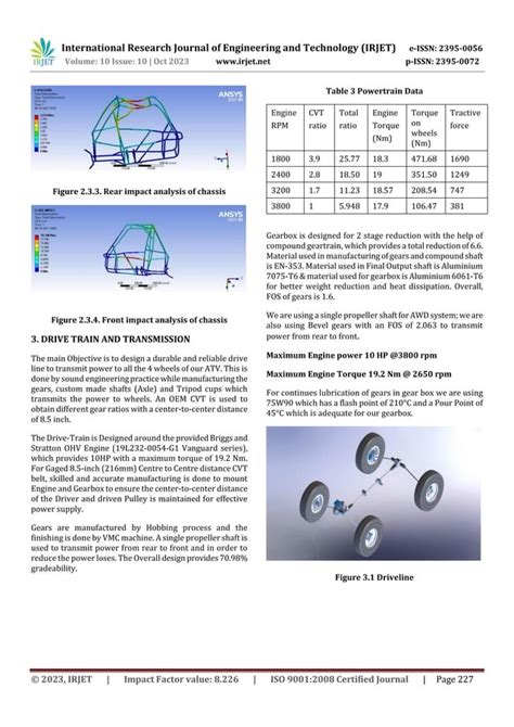 DESIGN AND ANALYSIS OF CHASSIS AND X DRIVETRAIN FOR ALL TERRAIN VEHICLE PDF Sports