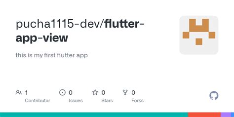Github Pucha Dev Flutter App View This Is My First Flutter App