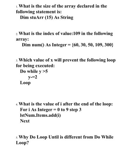 solved 1 what is the size of the array declared in the