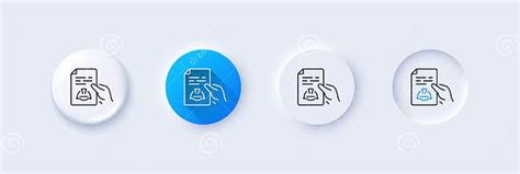 Engineering Line Icon Technical Documentation Sign Line Icons Vector
