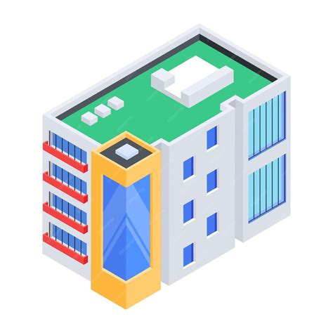 Edificios Urbanos Isométricos Vector Premium