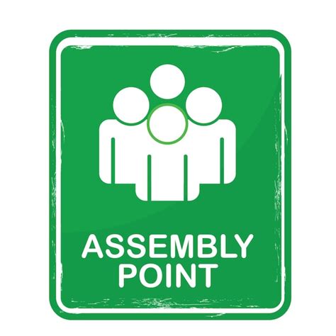 Premium Vector This Is An Assembly Point Sign Or Poster