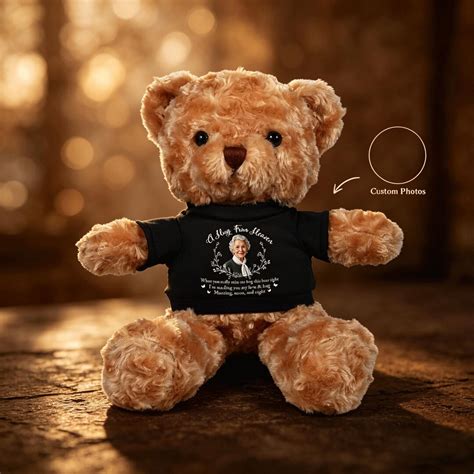 Custom Photo A Hug From Heaven Memorial Teddy Bear Personalized In