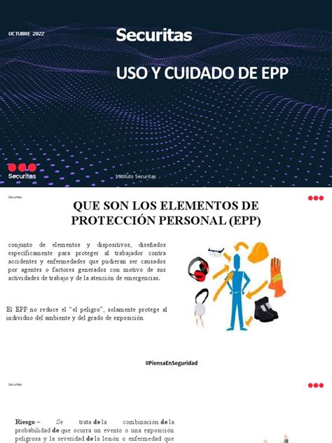 Uso Y Cuidado De Epp Octubre Pdf Riesgo Ciencias De La Salud