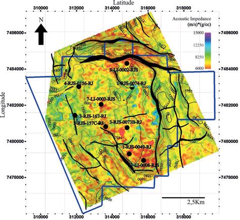 Acoustic Impedance Attribute Map For The Top Of The Quissamã Fm