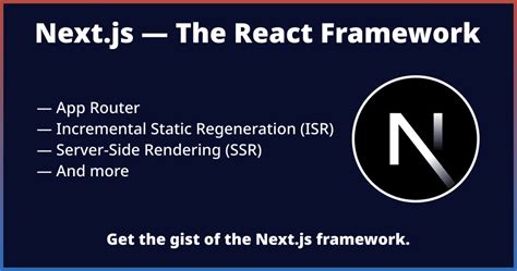 Nextjs — The React Framework