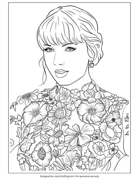 Taylor Swift The Eras Tour Coloring And Activity Printables Unofficial Taylor Swift Drawing