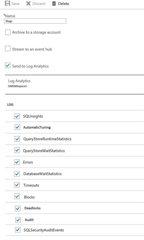 You Configure The Diagnostics Settings For An Azure Sql Database As