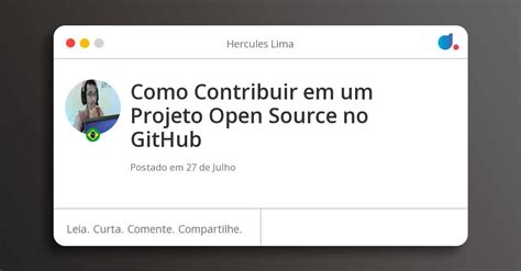Como Contribuir Em Um Projeto Open Source No Github