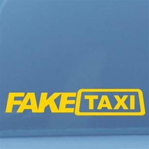 Fake Taxi Decal Etsy