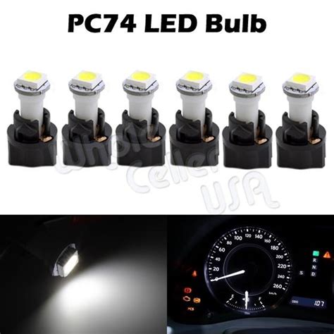 Sell 6x T5 Twist Socket Pc74 Instrument Panel Cluster White Dash Light Bulb 74 2721 In Cupertino