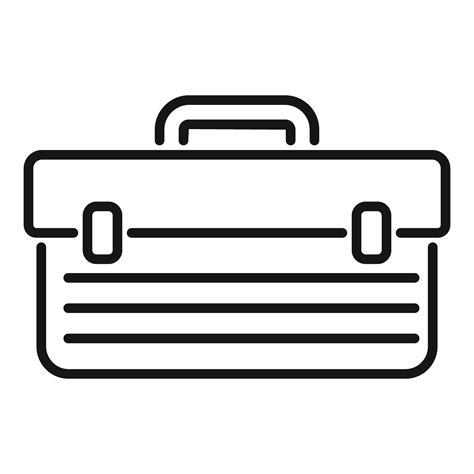 Black Outline Of A Tool Box For A Construction Worker 47222451 Vector Art At Vecteezy