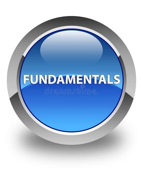 Bouton Rond Bleu De Principes Fondamentaux Illustration Stock