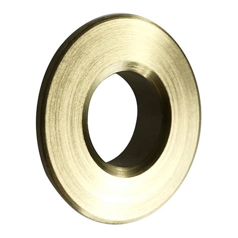 Brushed Brass Basin Overflow Round Cover Insert BO1BB Bathroom House
