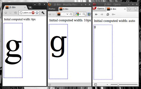 Javascript Get Computed Width In Pixels In Opera Stack Overflow