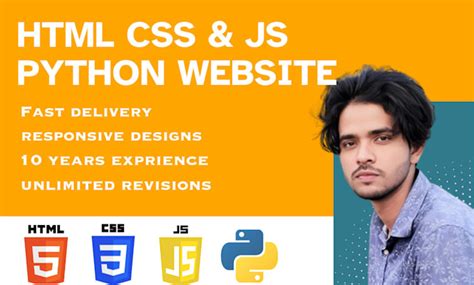 Develop responsive website with html css js reactjs and python by Rabbirajhridoy | Fiverr