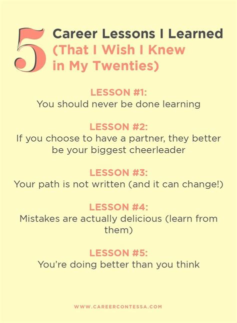 10 Career Lessons I Learned That I Wish I Knew In My Twenties