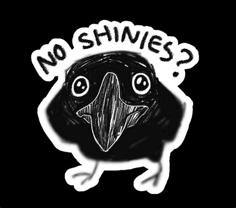 No Shinies Silly Crow Sticker Etsy Canada Mignons Petits Dessins